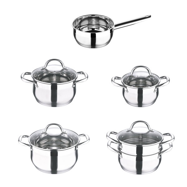 Bergner Gourmet by Bergner - 10 Pc Stainless Steel Pots and Pans ...